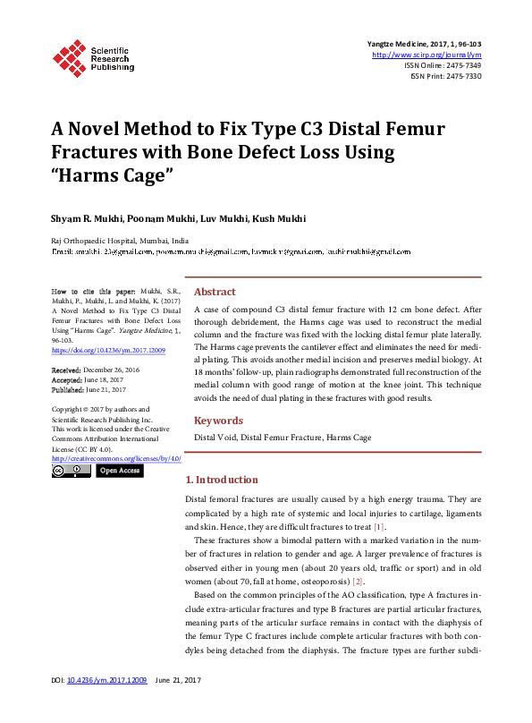 (PDF) A Novel Method to Fix Type C3 Distal Femur Fractures with Bone ...