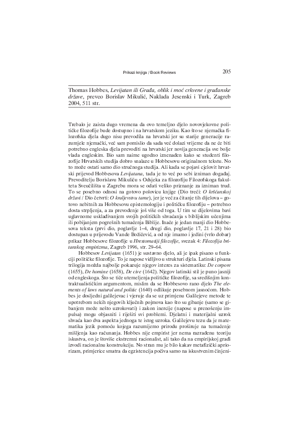 (PDF) Thomas Hobbes, Levijatan