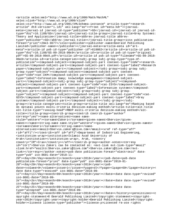 Ranking based on optimal points multi-criteria decision-making method