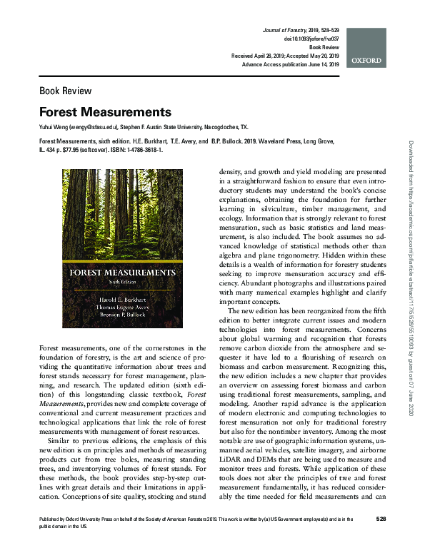 (PDF) Forest Measurements