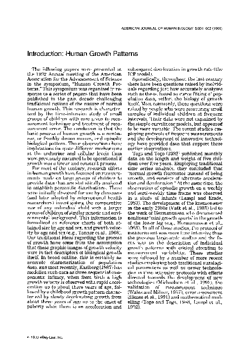 (PDF) Human growth patterns