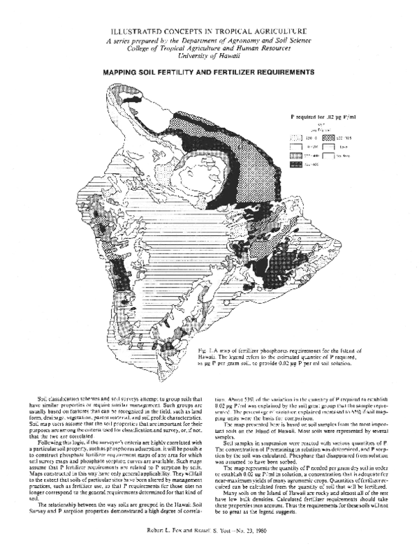 (PDF) Mapping Soil Fertility and Fertilizer Requirements