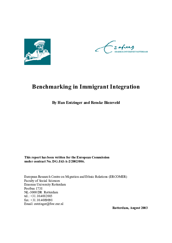 (PDF) Benchmarking in Immigrant Integration