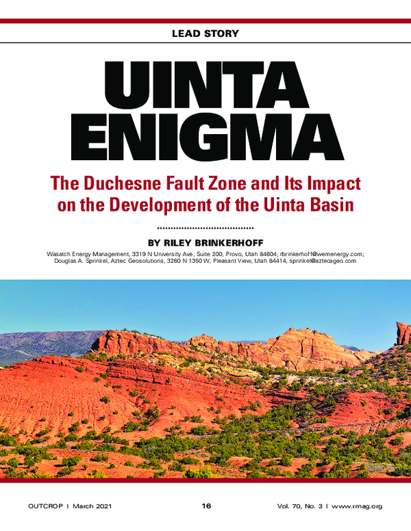 (PDF) Uinta Enigma The Duchesne Fault Zone