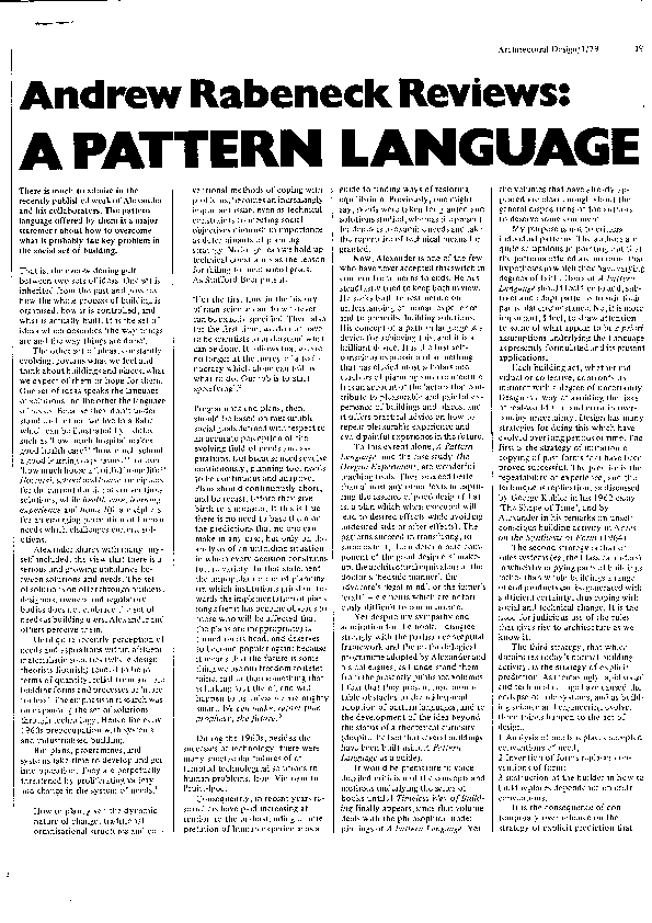 (PDF) A Pattern Language