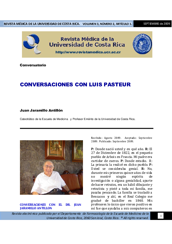 (PDF) Conversaciones con Luis Pasteur