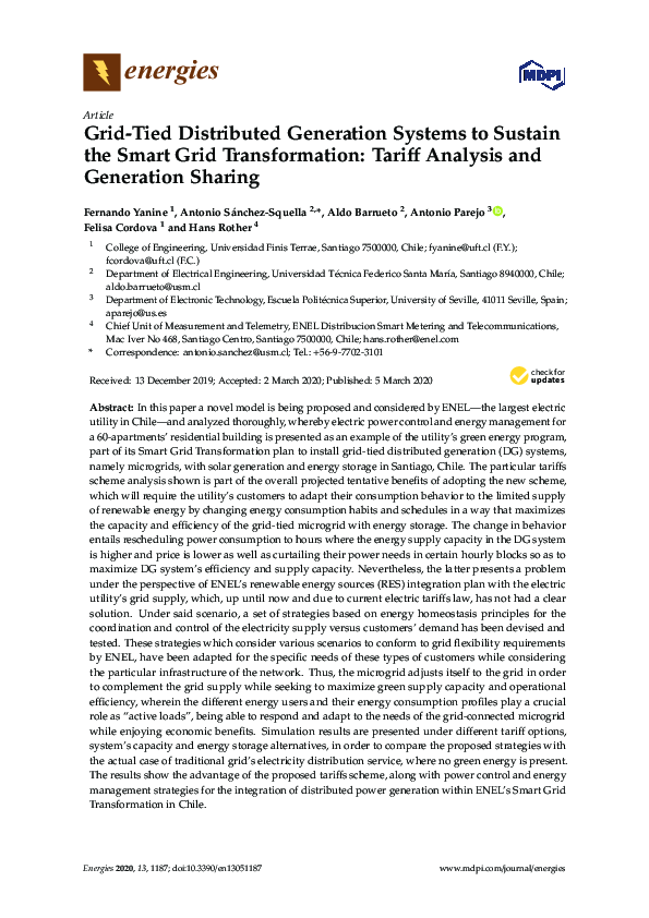 (PDF) Grid-Tied Distributed Generation Systems to Sustain the Smart ...