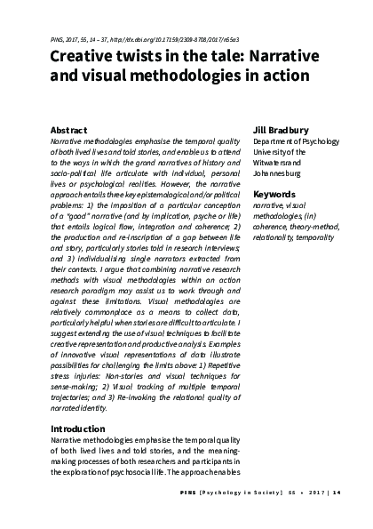(PDF) Creative twists in the tale: Narrative and visual methodologies ...
