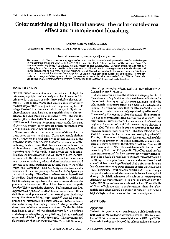 (PDF) Color matching at high illuminances: the color-match-area effect ...
