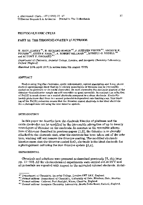 (PDF) Photogalvanic cells