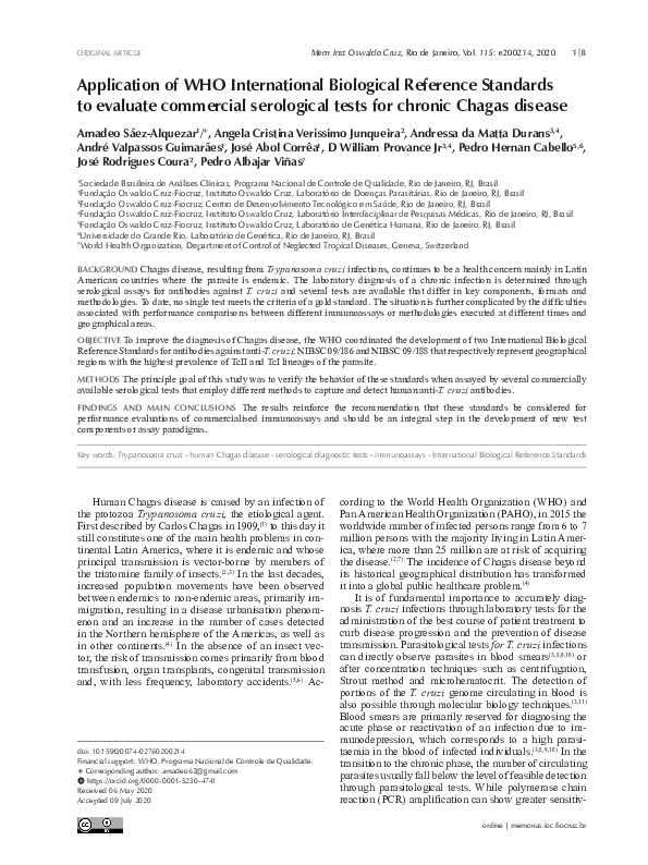 (PDF) Application of WHO International Biological Reference Standards ...