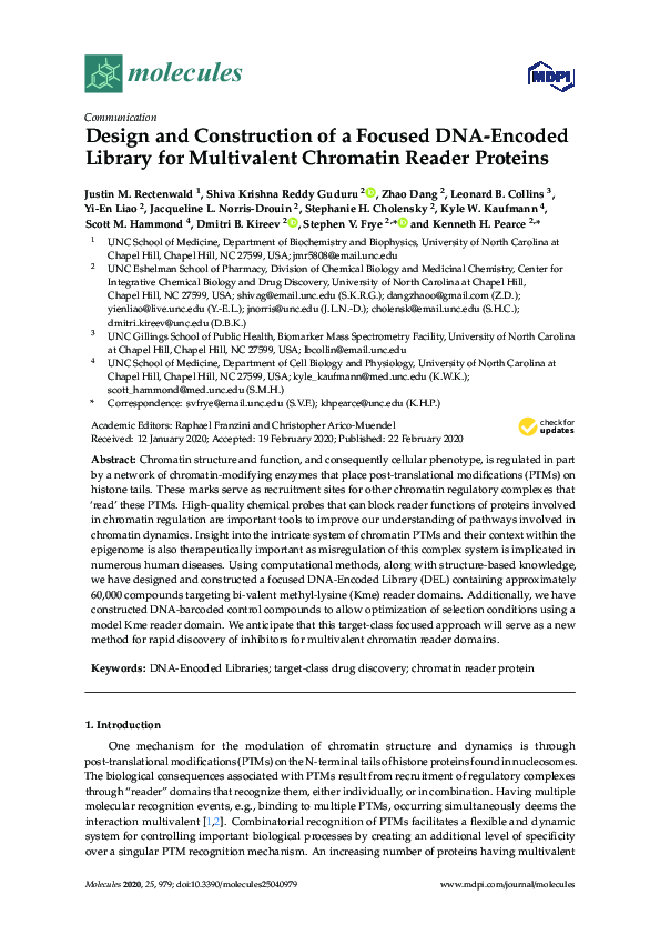 (PDF) Design and Construction of a Focused DNA-Encoded Library for ...