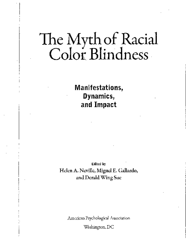 (PDF) Color-blind racial ideology in K-12 schools.