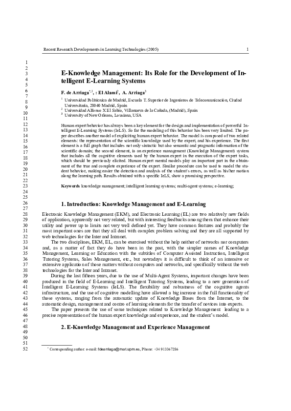 (PDF) E-Knowledge Management: Its Role for the Development of In ...