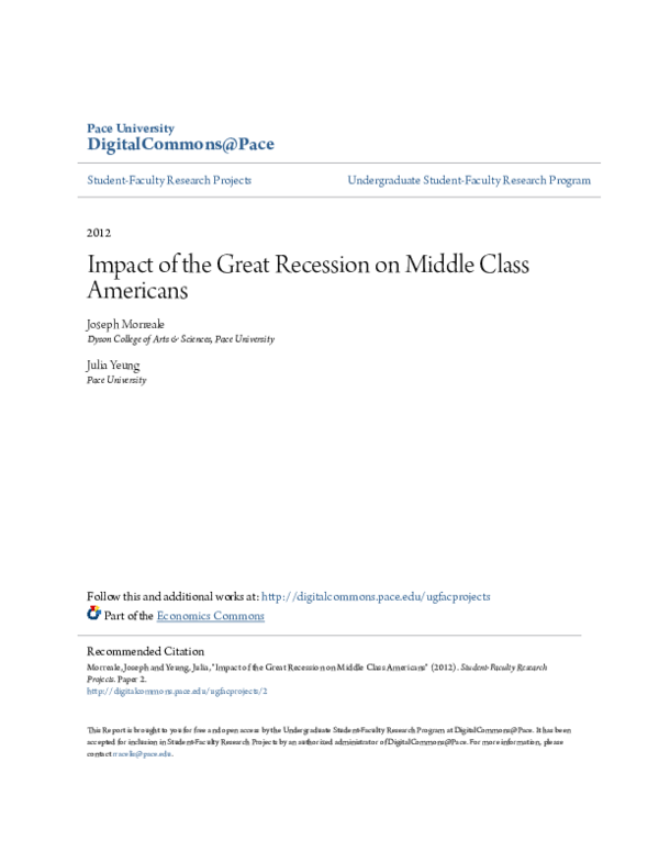 (PDF) Impact of the Great Recession on Middle Class Americans