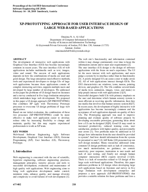 (PDF) XP-Prototyping Approach for User Interface Design of Large Web ...