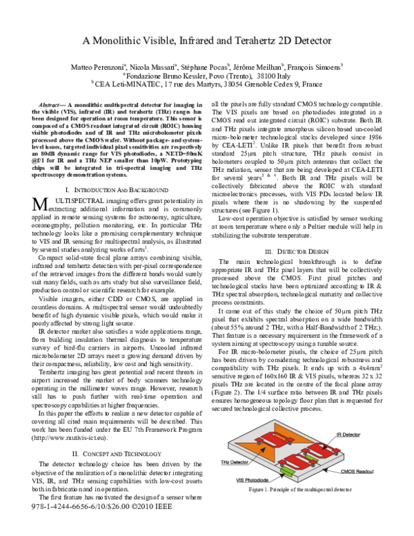 (PDF) A monolithic visible, infrared and terahertz 2D detector