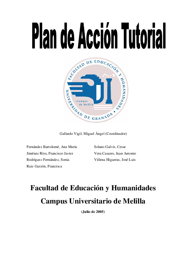 (PDF) Plan de Acción Tutorial