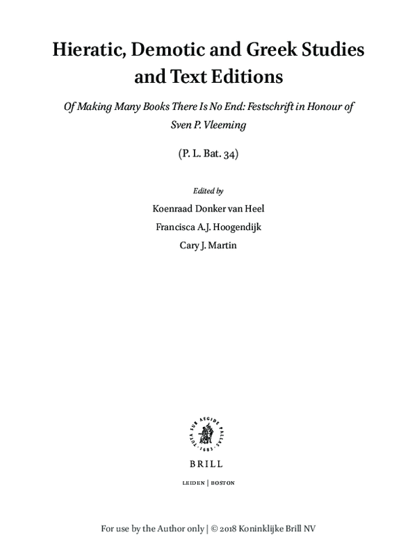 (PDF) ‘P. Count 2 continued: a Ptolemaic population register from the ...