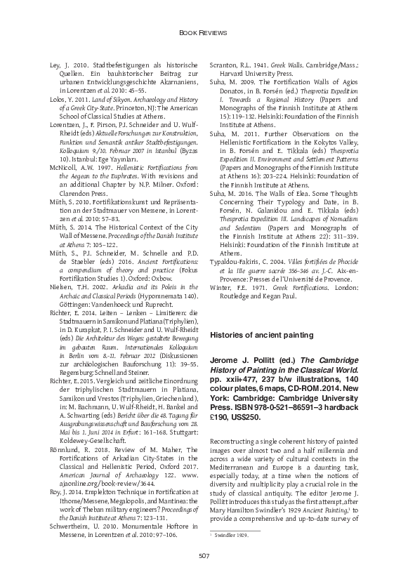 (PDF) D'Angelo, T. (2019) 'Histories of ancient painting': Review ...
