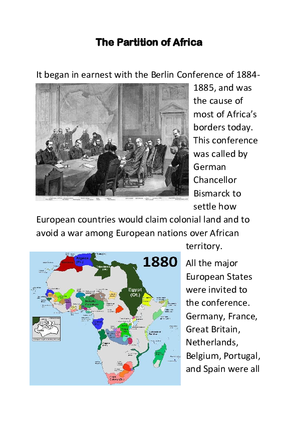 (PDF) The Partition of Africa