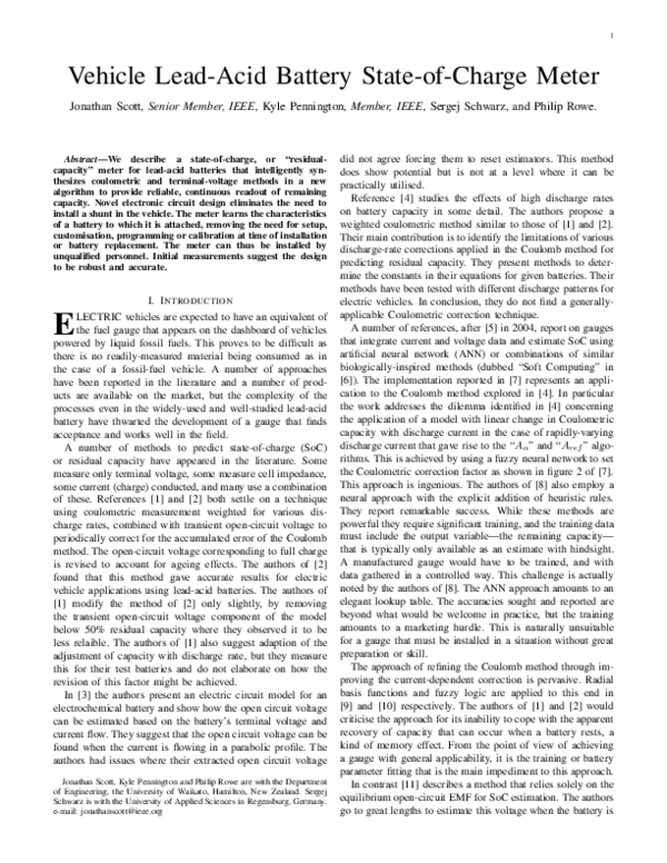 (PDF) Vehicle lead-acid battery state-of-charge meter