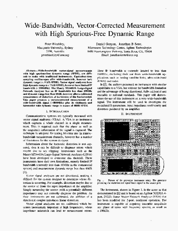 (PDF) Wide-bandwidth, vector-corrected measurement with high spurious ...