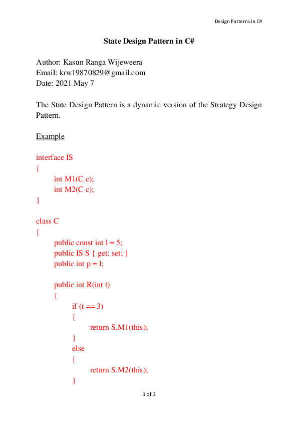 PDF State Design Pattern In C Kasun Ranga Wijeweera Academia edu PDF State Design Pattern In C Kasun Ranga Wijeweera Academia edu