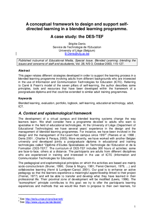 (PDF) A Conceptual Framework to Design and Support Self-directed ...