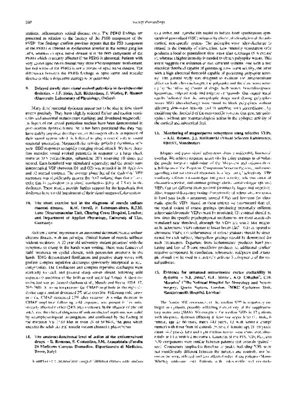 (PDF) The short exercise test in the diagnosis of muscle sodium channel ...