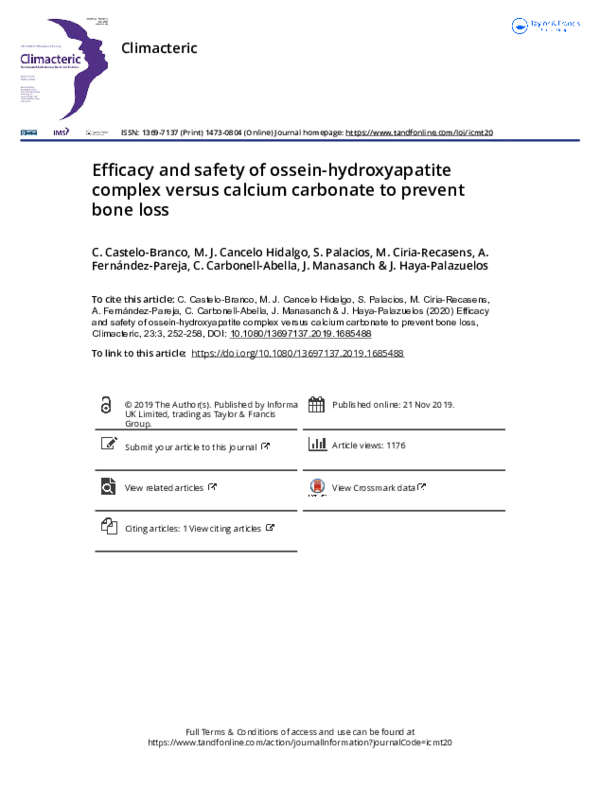 (PDF) Efficacy and safety of ossein-hydroxyapatite complex versus ...