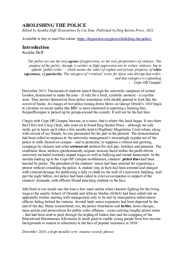 (DOC) Introduction to Abolishing the Police