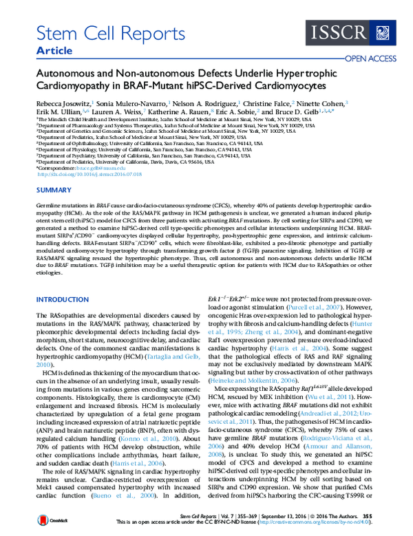 (PDF) Autonomous and Non-autonomous Defects Underlie Hypertrophic ...