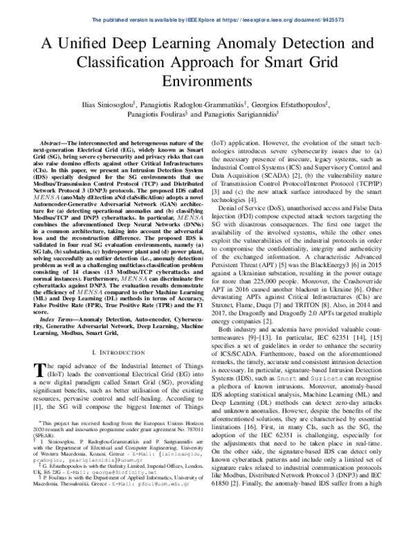 Pdf A Unified Deep Learning Anomaly Detection And Classification
