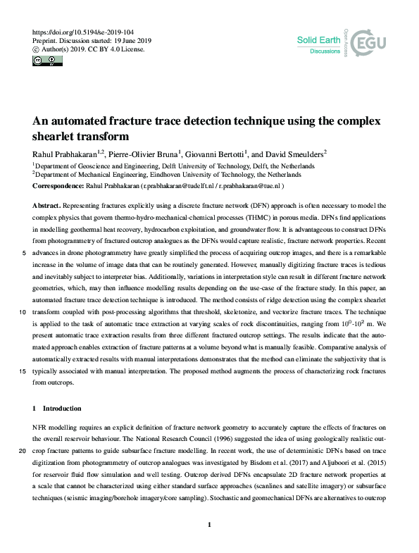 (PDF) An automated fracture trace detection technique using the complex shearlet transform