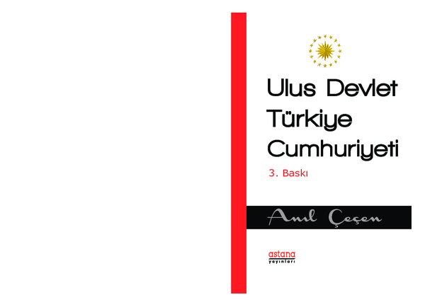 (PDF) ULUS DEVLET TÜRKİYE CUMHURİYETİ (3. BASKI)