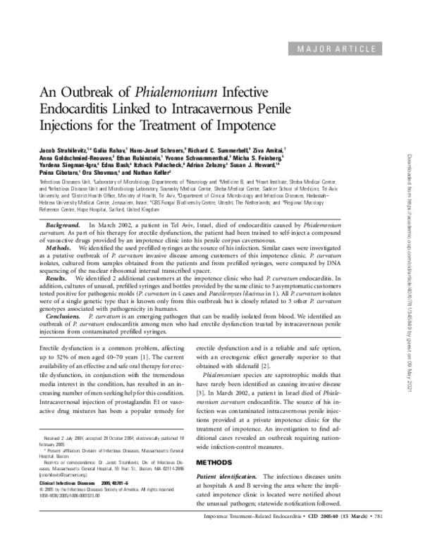 (PDF) An Outbreak of Phialemonium Infective Endocarditis Linked to ...