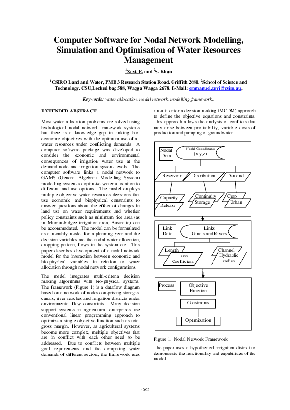 (PDF) Computer Software for Nodal Network Modelling, Simulation and ...