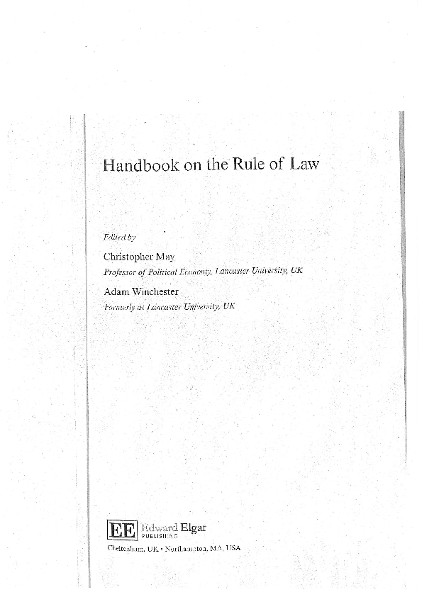 (PDF) Rule of Law and Human Rights