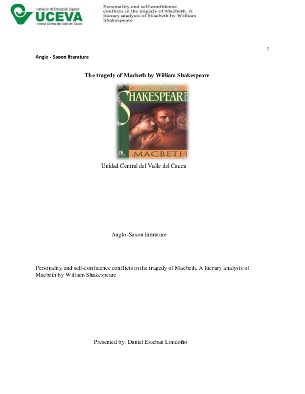 (PDF) Personality and self-confidence conflicts in the tragedy of ...
