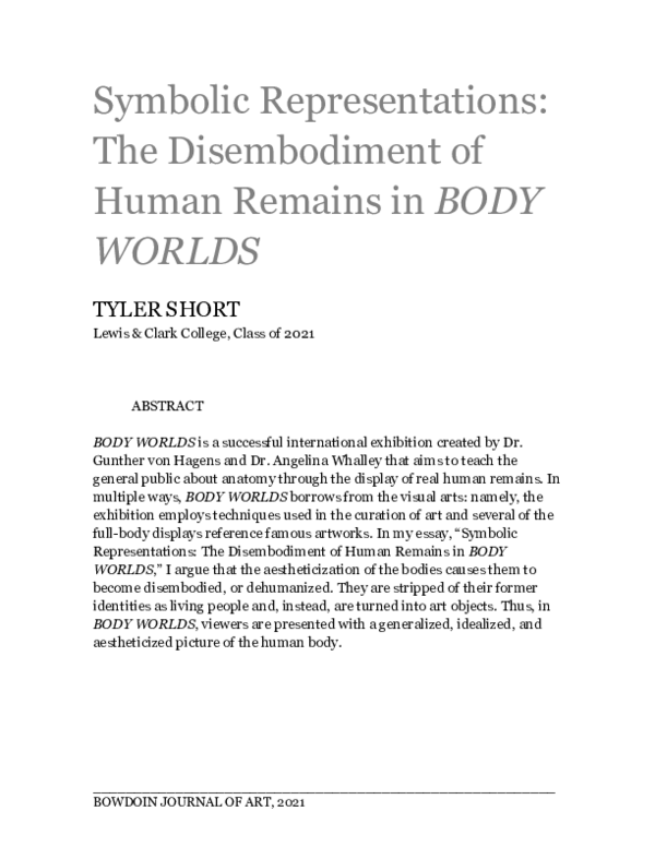 (PDF) Symbolic Representations: The Disembodiment of Human Remains in ...