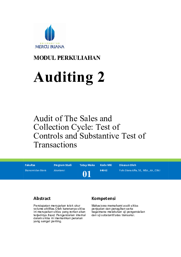 (DOC) Modul Auditing II TM1