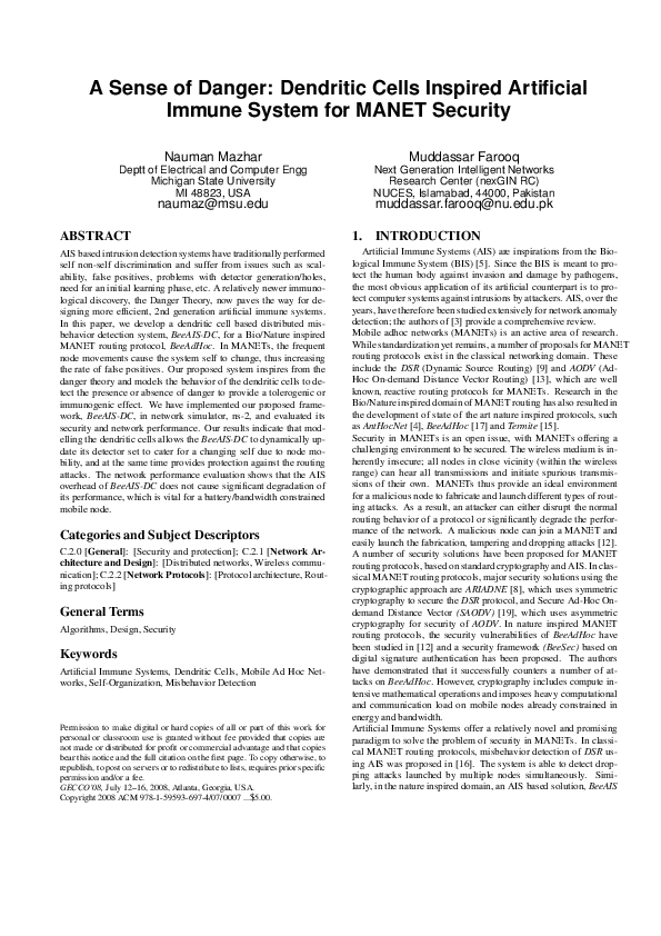 (PDF) A sense of danger