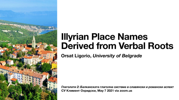 (PDF) Illyrian Place Names Derived from Verbal Roots