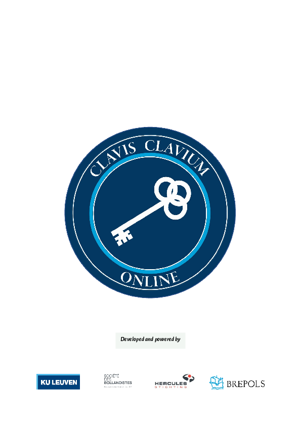 (PDF) Clavis Clavium (Open Access Database) - The integrated reference ...