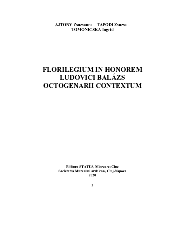 (PDF) Lajos Balázs: om-pârleaz