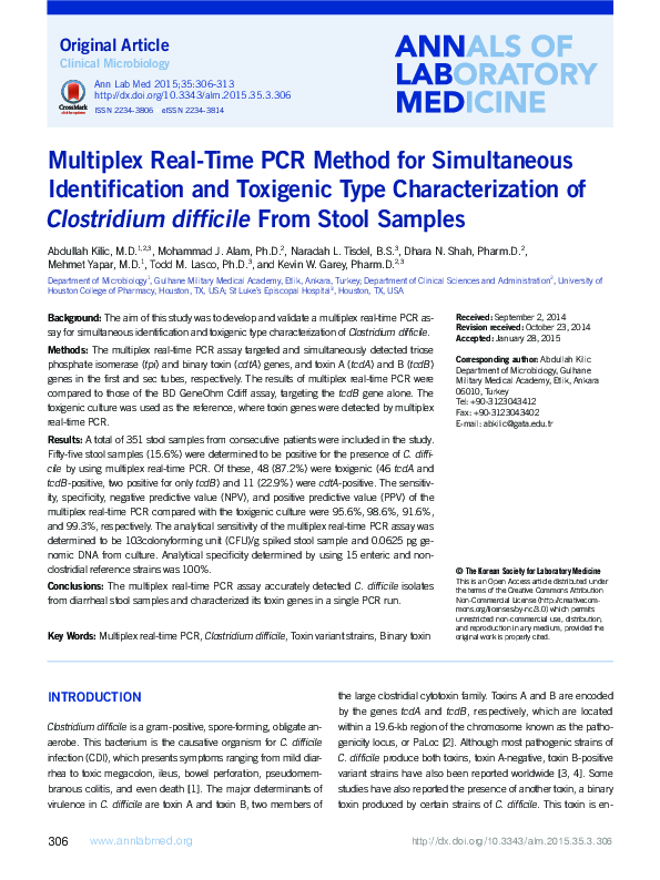 Pdf Multiplex Real Time Pcr Method For Simultaneous Identification