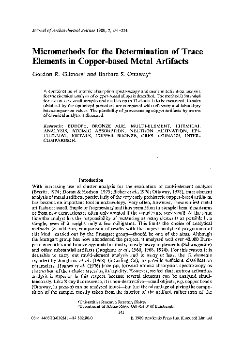 (PDF) Micromethods for the determination of trace elements in copper ...