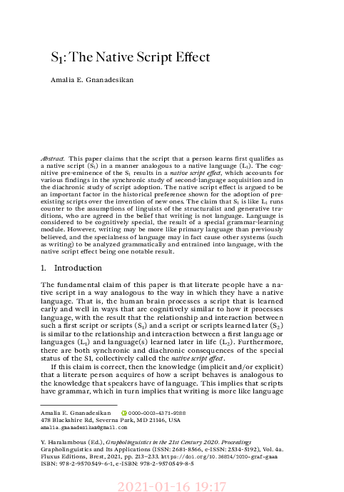 (PDF) S1: The Native Script Effect