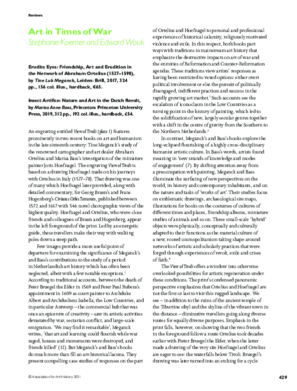 (PDF) “Art in Times of War,” review of Marisa Bass, Insect Artifice ...